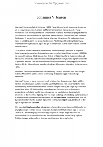 johannes v jensen - Dansk - Opgaver.com