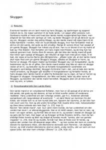 Skyggen af H.C. Andersen - Dansk - Opgaver.com