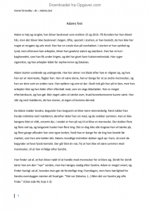 Adams Fest - Dansk - Opgaver.com