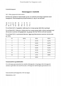 Statistik - Matematik - Opgaver.com