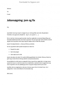 Jobansøgning - Dansk - Opgaver.com