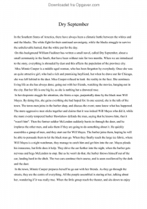 Dry September - Engelsk - Opgaver.com