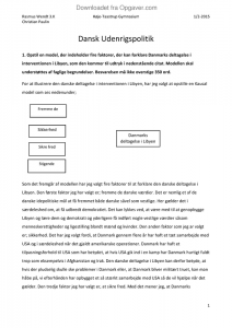 Dansk udenrigspolitik - Samfundsfag - Opgaver.com