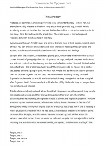 The stone boy essay - Engelsk - Opgaver.com