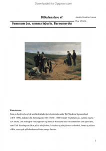 Billedanalyse - Summum jus, summa injuria. Barnemordet - Dansk ...