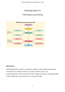 Afsætning kapitel 10 - Afsætning - Opgaver.com