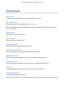 Statisk gode noter og sumkurve - Matematik - Opgaver.com