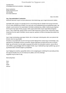 Jobansøgning - Dansk - Opgaver.com