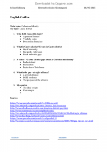 English outline - Engelsk - Opgaver.com