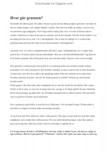 hvor går grænsen - Dansk - Opgaver.com