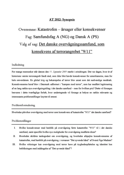 synopsis - Dansk - Opgaver.com