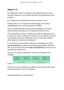 Virksomhedsøkonomi - Opg 1.16 - Afsætning - Opgaver.com