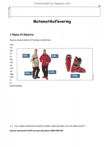 Matematikaflevering - Matematik - Opgaver.com