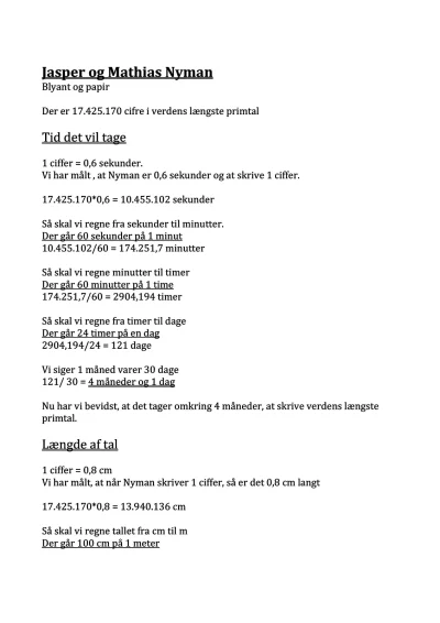 verdens største primtal - Matematik - Opgaver.com