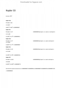 kepler 33 - Fysik - Opgaver.com