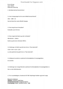 Hej matematik -Samsø festival- - Matematik - Opgaver.com