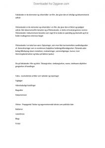 Fakta og fiktionskoder - Dansk - Opgaver.com