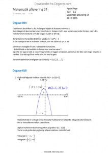Matematik opgave - Matematik - Opgaver.com
