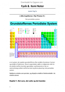 Fysik Kemi Noter fra ny prisma 9 - Fysik/Kemi - Opgaver.com