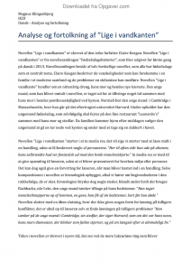 Analyse og fortolkning af vandkanten - Dansk - Opgaver.com