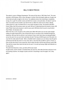 Bill's new frock - Engelsk - Opgaver.com