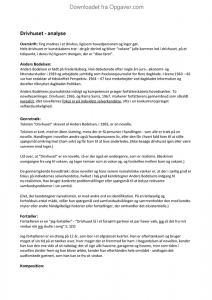 Analyse af Drivhuset - Dansk - Opgaver.com