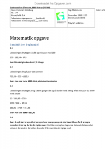 Matematik opgave 2015 termins - Matematik - Opgaver.com