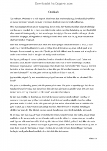 Ondskab Essay - Dansk - Opgaver.com