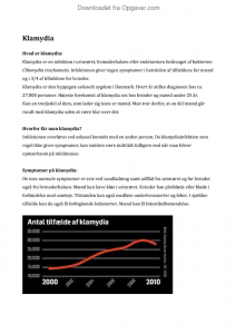 klamydia opgave - Biologi - Opgaver.com