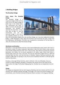 Brooklyn Bridge - Engelsk - Opgaver.com