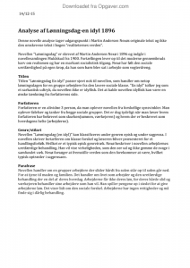 analyse af novellen Lønningsdag-en idyl - Dansk - Opgaver.com