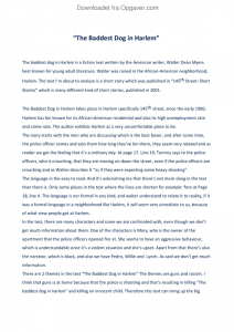 The Baddest Dog in Harlem - Engelsk - Opgaver.com