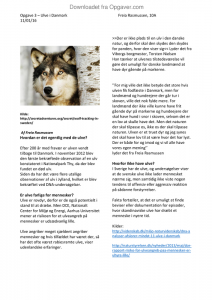 Ulve i danmark - Dansk - Opgaver.com