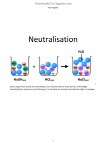 Neutralisation Chemie