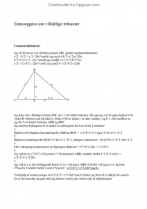 Cosinus og Sinusrelationerne - Matematik - Opgaver.com