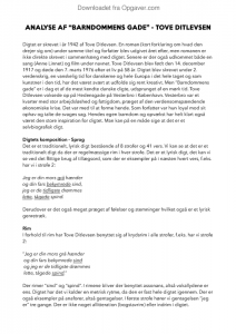 Analyse af Barndommens gade - Dansk - Opgaver.com