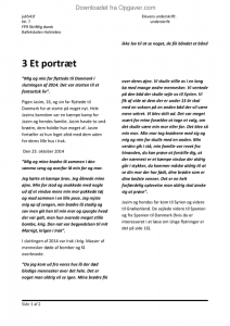 Et portræt - Dansk - Opgaver.com