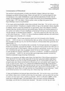 Litterær analyse af Polterabend Jan Sonnergaard - Dansk - Opgaver.com