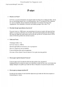 P-stav - Biologi - Opgaver.com