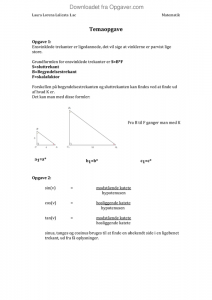 Temaopgave - trigonometri/geometri - Matematik - Opgaver.com