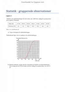 Grupperede Observationer - Matematik - Opgaver.com