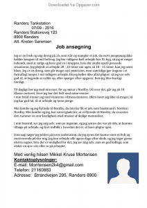 Jobansøgning - Dansk - Opgaver.com