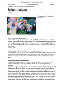 Idyl med indbygget katastrofe - Dansk - Opgaver.com