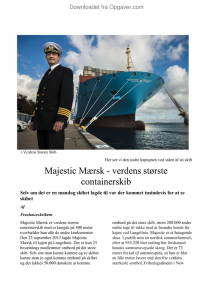 Reportage Verden Største Skib - Dansk - Opgaver.com