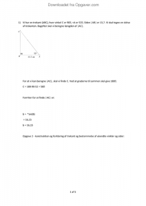 matematik gym geometri trekanter - Matematik - Opgaver.com