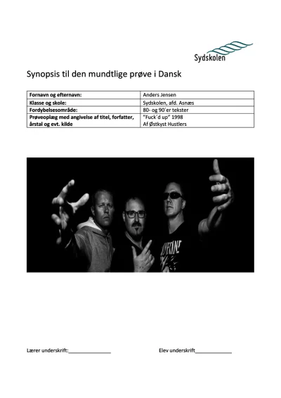 Dansk synopsis østkyst hustlers - Dansk - Opgaver.com