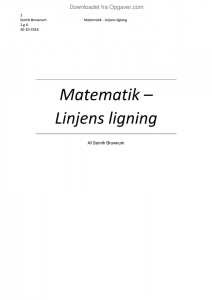 Linjens ligning - Matematik - Opgaver.com