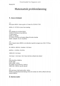 matematik problemløsning - Matematik - Opgaver.com