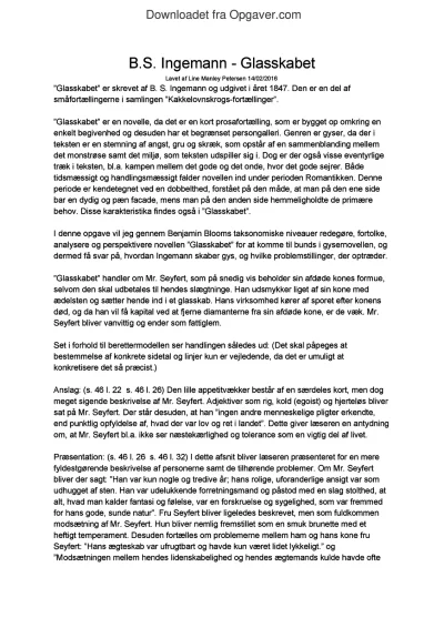B.S. Ingemann - Dansk - Opgaver.com