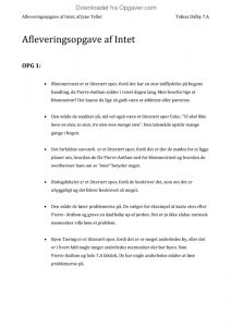 Intet - Dansk - Opgaver.com